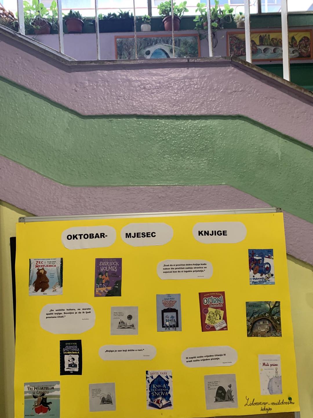 OKTOBAR- MJESEC KNJIGE – JU OŠ Mehmedalija Mak Dizdar Sarajevo